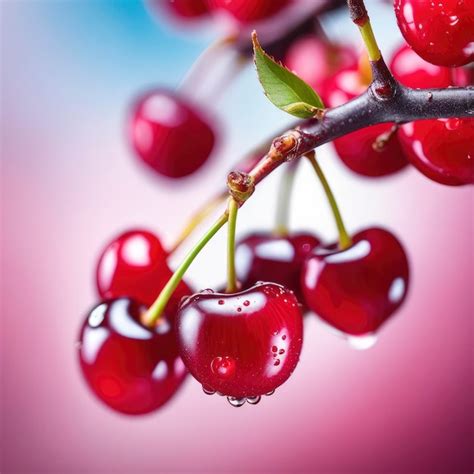 Premium Ai Image Cherry Tree Macro Photography