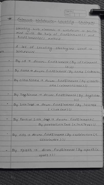 Selenium Webdriver Locating Strategies By Id Nameclasstaglink