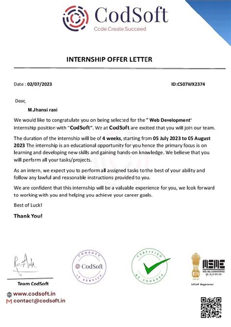 jhansi rani m on linkedin codsoft intership