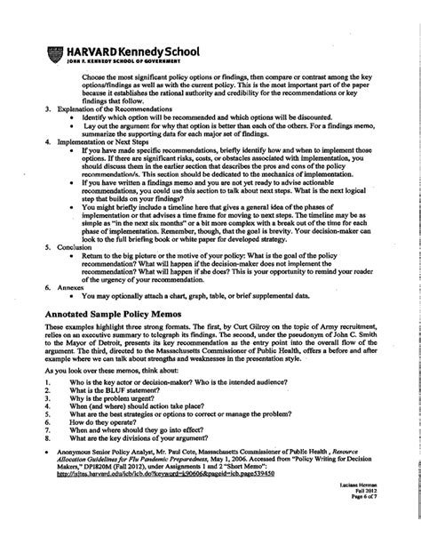 Policy Memo Template Free Download