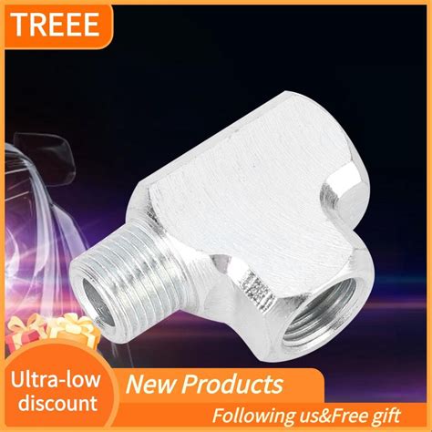 Treee Oil Water Sensor Pressure Gauge And Adapter T Type Tee Pipe Fitting 1 8 3 Way Shopee