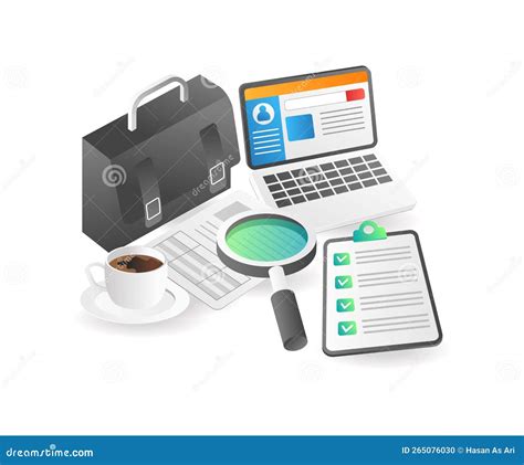 Flat Isometric 3d Flat Illustration Work Investment Business Analysis