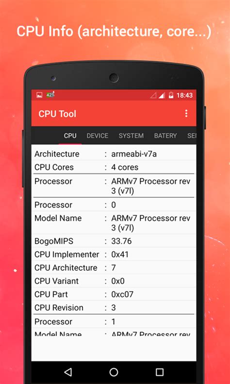 Cpu Tool System And Hardware Info Appstore For Android
