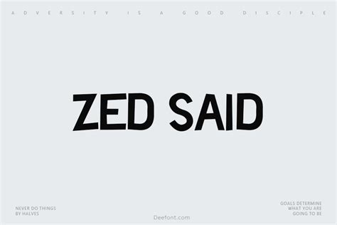 Zed Said Font Free Download And Preview Deefont