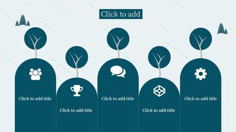 Illustration Of Group Of Trees With Icons Diagram On Them Google Slide Theme And Powerpoint