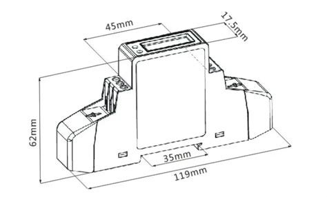 SDM Modbus A V HZ HZ Single Phase Two Wire Din Rail Energy Meter With RS
