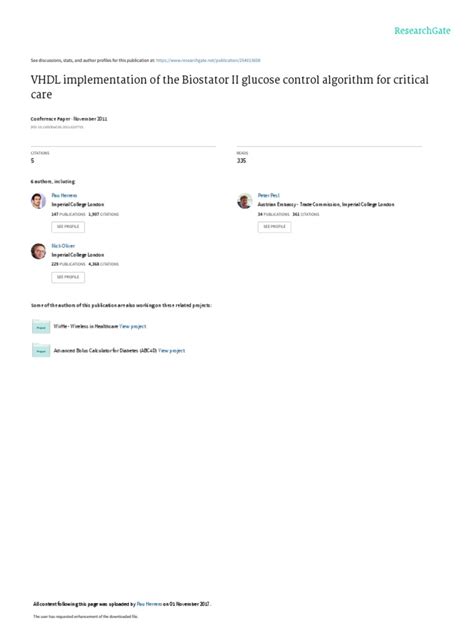 A Vhdl Implementation Of The Biostator Ii Download Free Pdf
