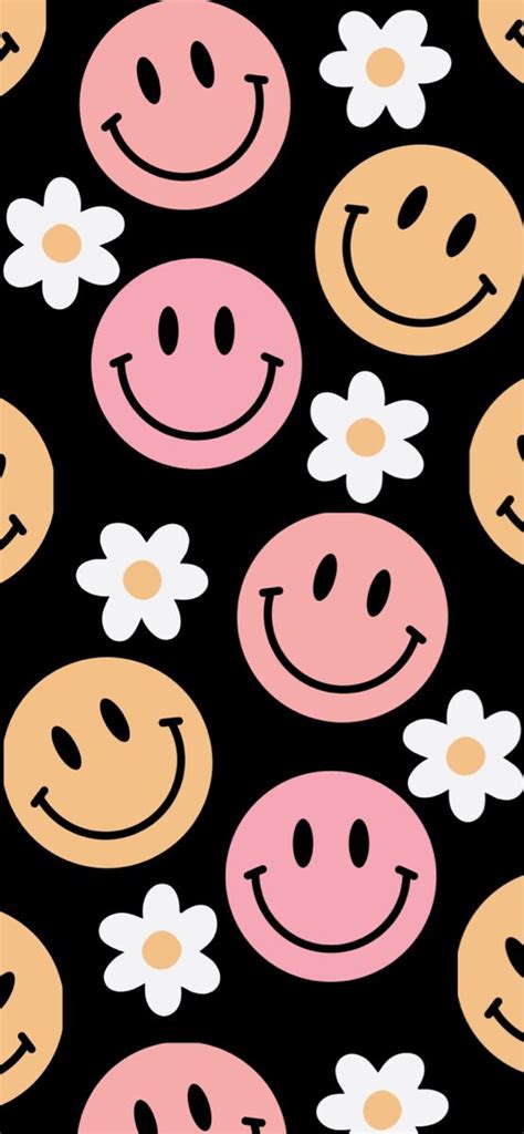 Wallpaper Background Cute Wallpaper Cute Pattern Smiley Face Wallpaper Preppy Wallpaper