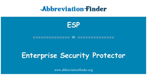 ESP Stands For Enterprise Security Protector Abbreviation Finder