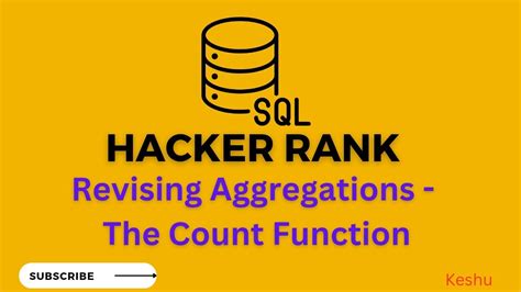 26 Revising Aggregation The Count Function Hackerrank Sql Solution Hacker Rank