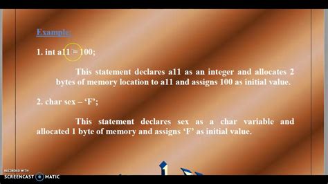 Variable Initialization Youtube