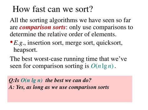 PPT Sorting In Linear Time PowerPoint Presentation Free Download ID