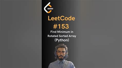 Leetcode153 Find Minimum In Rotated Sorted Array Python Youtube