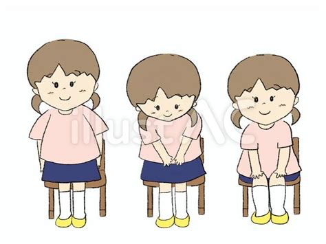 女の子 起立 礼 着席イラスト No 22932123｜無料イラスト・フリー素材なら「イラストac」
