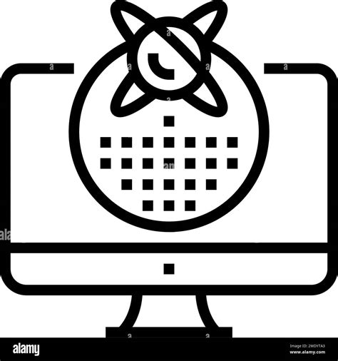 Dot Technology Quantum Line Icon Vector Illustration Stock Vector Image