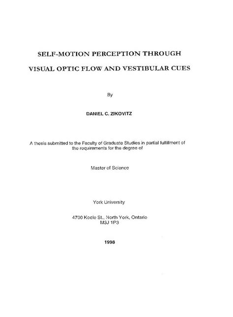 Pdf Self Motion Perception Through · 2005 2 12 · Speed For About