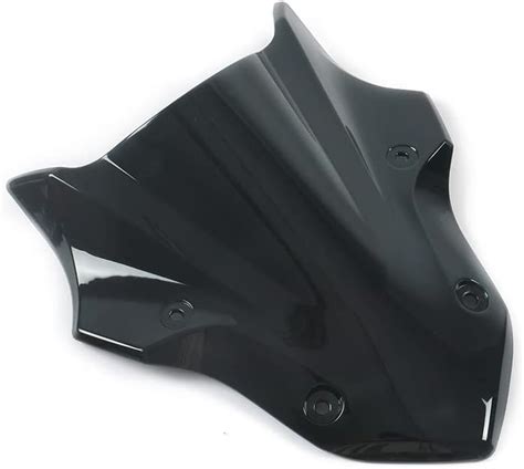 Aoicils Parabrisas De Plástico Abs De Doble Burbuja Negro Para Kawasaki Z900 2017 2018 2019