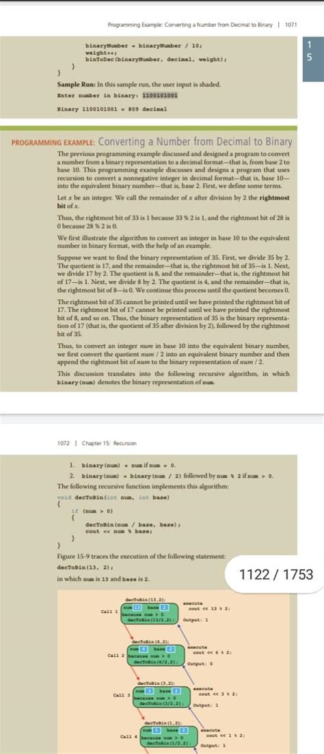 solved the programming example converting a number from