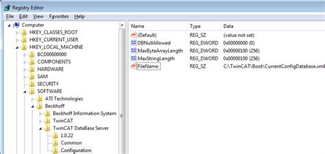Registry Configuration Summary