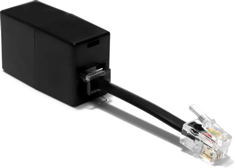 Amzdeals 1 Pack Rj11 To Rj9 Adapter Female Rj11 6p4c Jack To Male Rj9 4p4c Plug