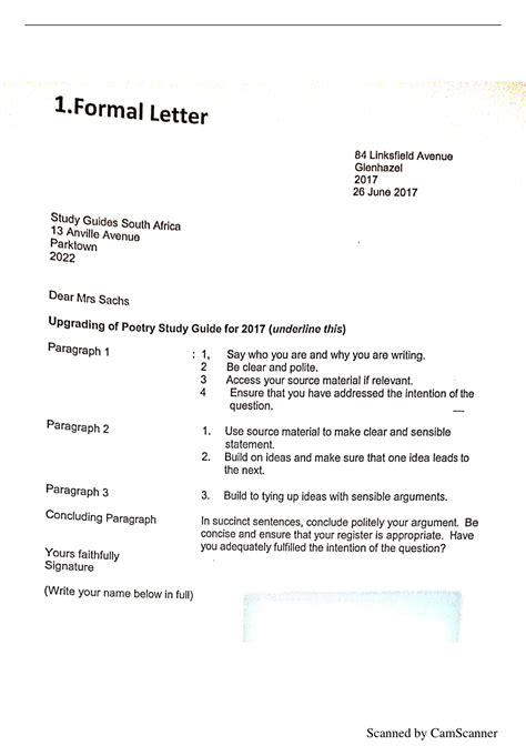 English Transactional Writing Formats English Stuvia Sa