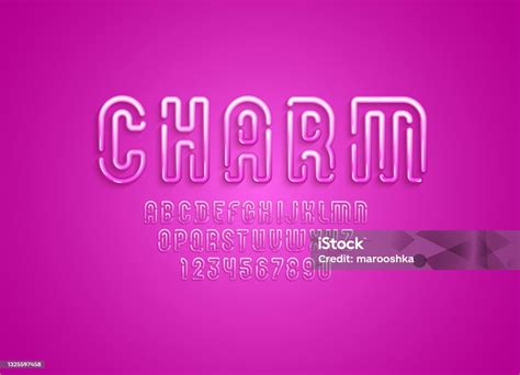 3d 스타일의 트렌디 한 글꼴 핑크 알파벳 문자와 액체 스타일로 만든 숫자 벡터 일러스트 레이션 10eps 0명에 대한 스톡 벡터 아트 및 기타 이미지 Istock