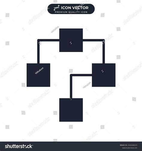 Organization Chart Flow Chart Icon Symbol Stock Vector Royalty Free 2161044371 Shutterstock