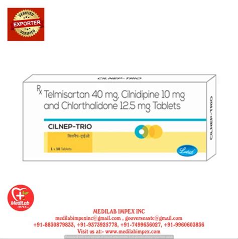 Telmisartan Cilnidipine And Chlorthalidone Tablet 5 Mg At Rs 20 Stripe In Nagpur