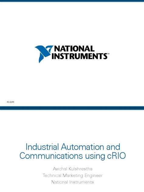 Industrial Automation Communication Using Crio Pdf Automation