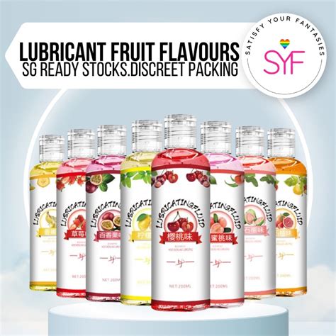 Sg Ready Stock Lubricant Fruit Flavours 200ml Smooth Wet Safe Edible