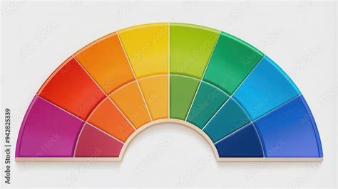 Colorful Semicircle Diagram With 6 Step Positions Infographic Circle