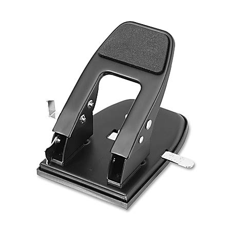 Oic Heavy Duty 2 Hole Punch Black Office Depot