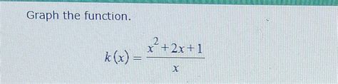 solved graph the function k x xx2 2x 1
