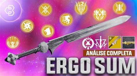 ERGO SUM TODOS OS PERKS ARMAÇÕES DPS E CATALISADOR TESTADOS