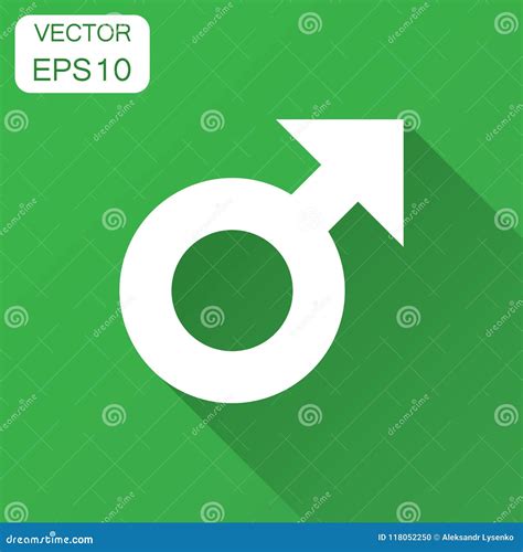 Male Sex Symbol Vector Icon In Flat Style Men Gender Illustration With Long Shadow Babe