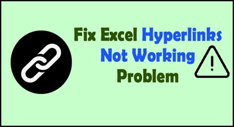 5 Easy Ways To Fix Excel Hyperlink Not Working Problem