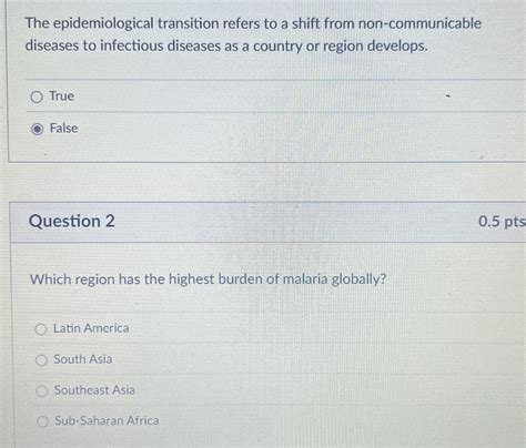 Solved The Epidemiological Transition Refers To A Shift From