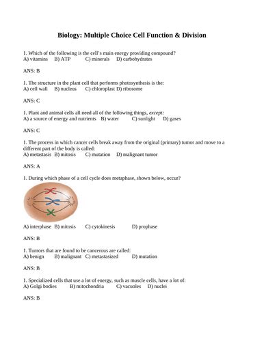 Biology Unit Grade 10 Science Power Points And Multiple Choice With