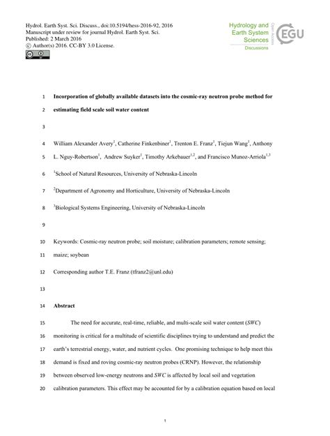 Pdf Incorporation Of Globally Available Datasets Into The Cosmic Ray