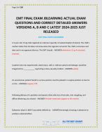 EMT MIDTERM EXAM JB LEARNING FINAL EXAM VERSIONS A B C ALL QUESTIONS AND CORRECT