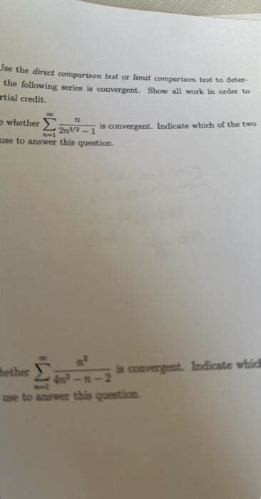 Use The Direct Comparison Test Or Limit Comparison Chegg