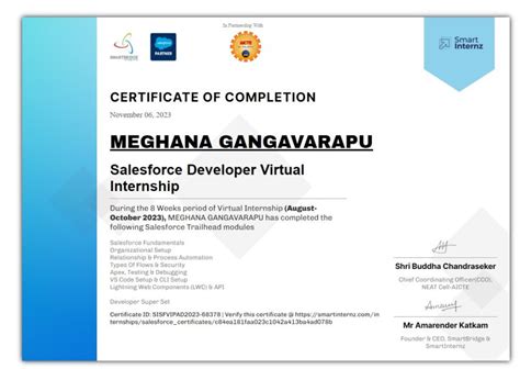 M G On Linkedin Salesforcedeveloper Internship Smartinternz