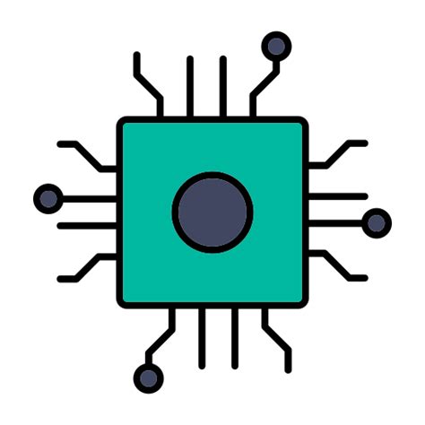 Chip Generic Color Lineal Color Icon
