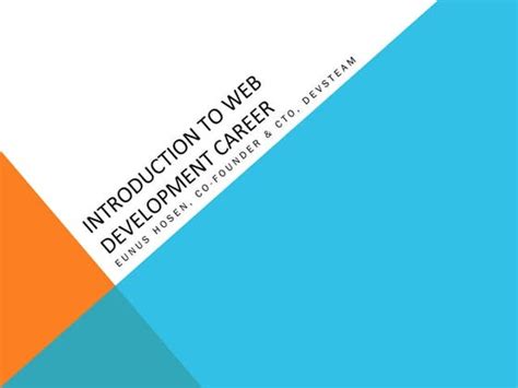 web developer career profile pdf