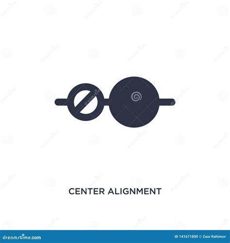 Center Alignment Icon On White Background Simple Element Illustration