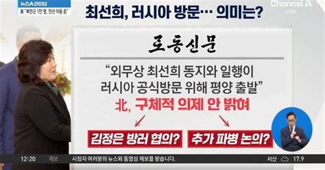 최선희 북한 외무상 러시아 방문…의미는