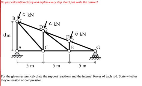 Solved For The Given System Calculate The Support Reactions