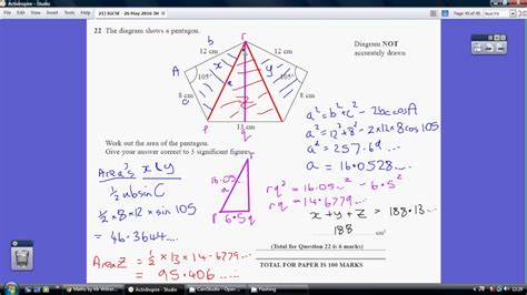 21 Edexcel Igcse 3h 26 May 2016 Q22 Youtube