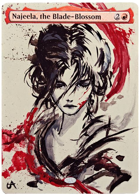 Najeela The Blade Blossom Ink Catunje Mtg Alters