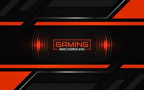 현대 E스포츠 모양의 추상적인 미래 지향적인 기하학적 블랙과 오렌지 색 게임 배경 벡터 디자인 템플릿 기술 개념 라이브 스트리밍에 대한 스톡 벡터 아트 및 기타 이미지